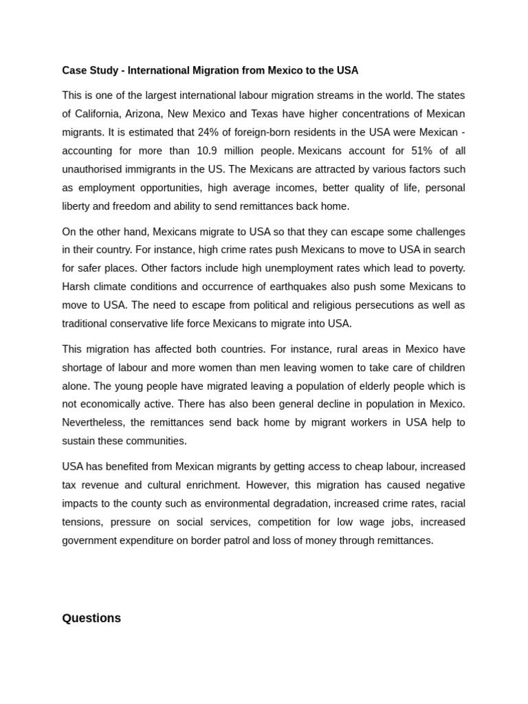 International Migration | PDF