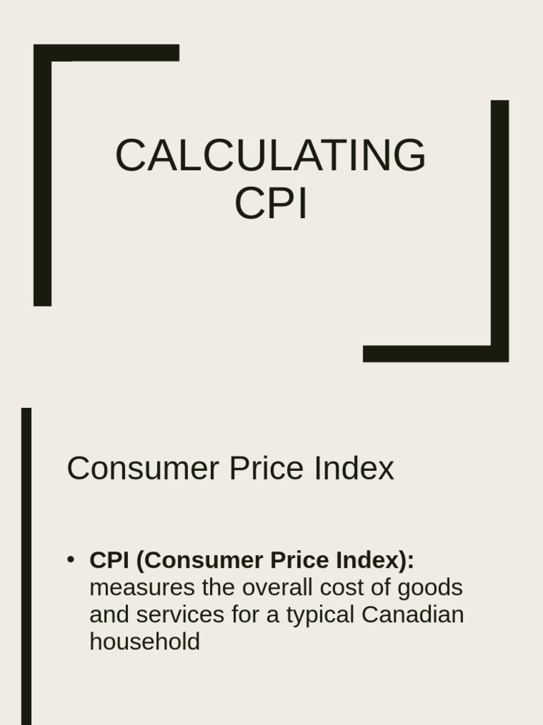 Calculating Cpi SK | PDF