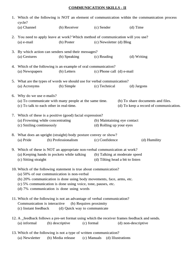 Verbal Communication Skills Overview | PDF | Communication | Body Language