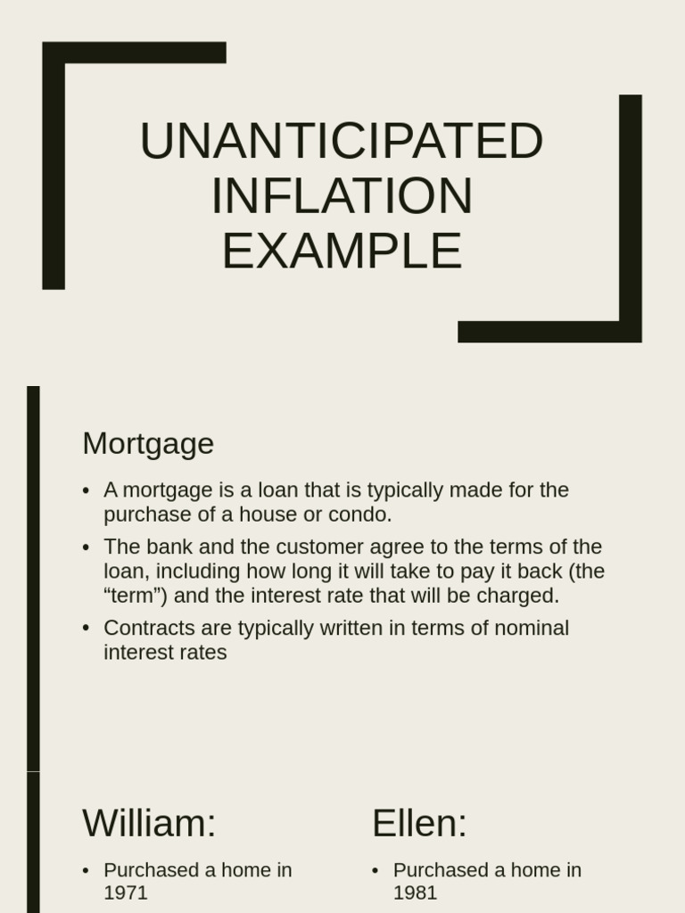 Unanticipated Inflation Example SK | PDF