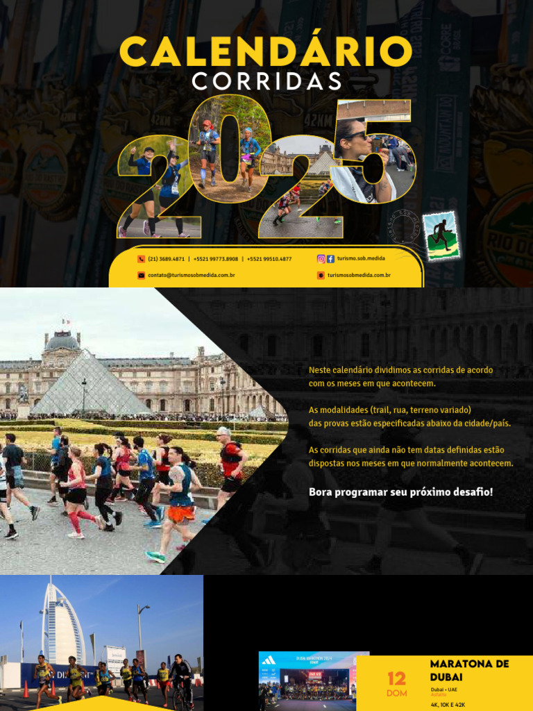 2025 Calendario Corridas | PDF | Atletismo (esporte) | Atletismo