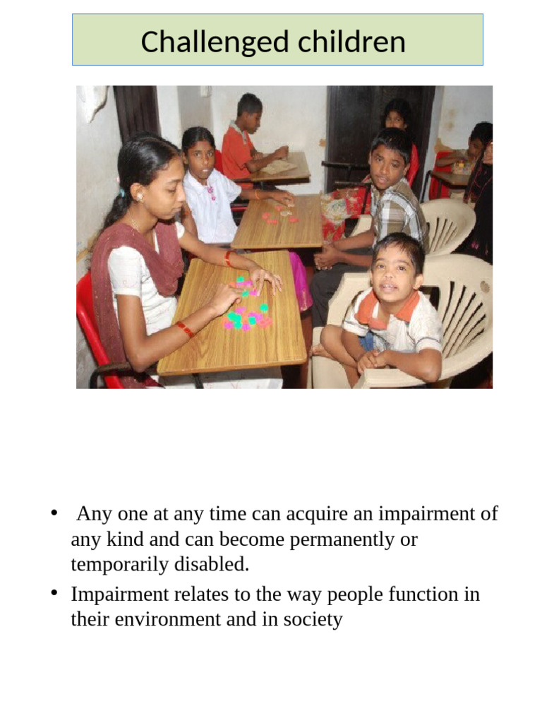 Care of Challenged Children | PDF | Disability | Intellectual Disability