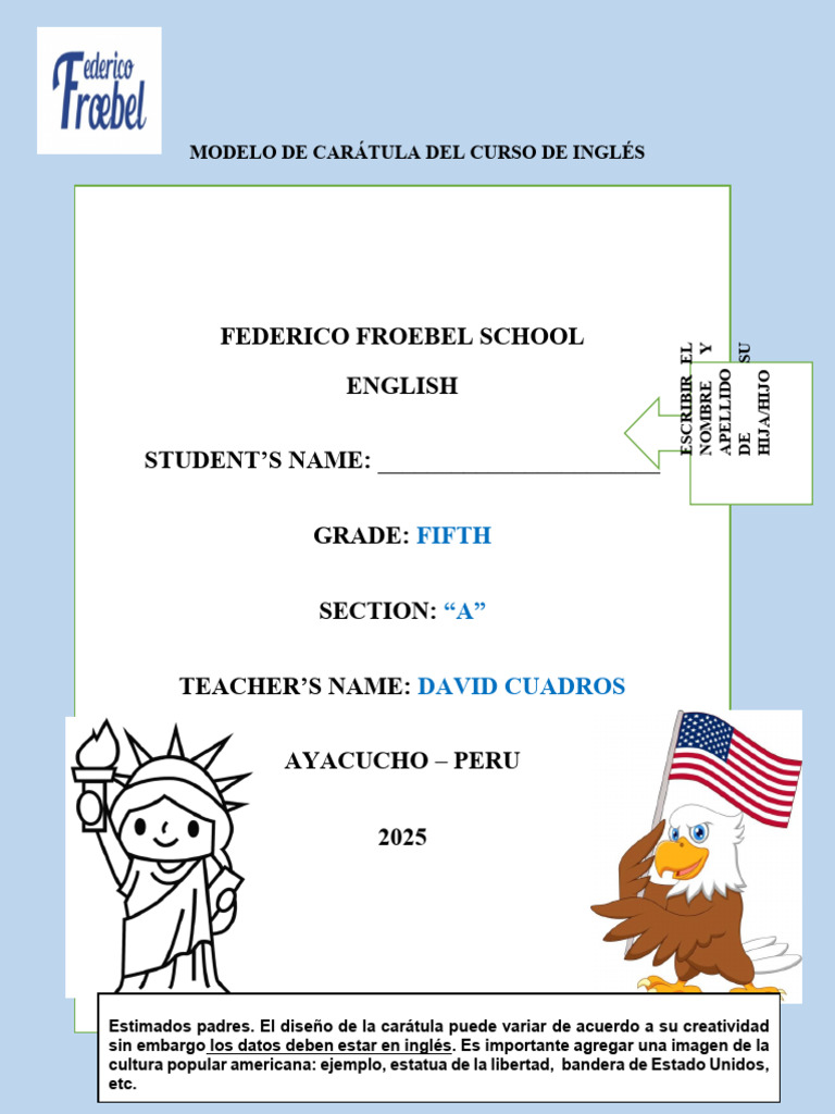 Carátula de Inglés con Estatua de Libertad | PDF