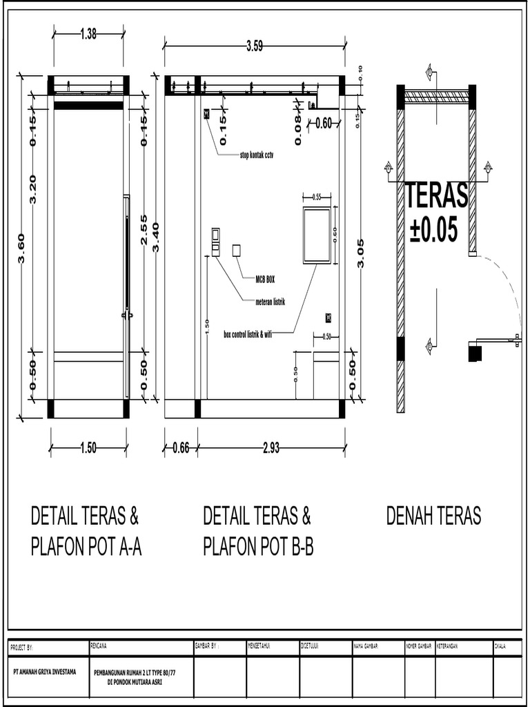 Denah Teras & Plafon Detail | PDF