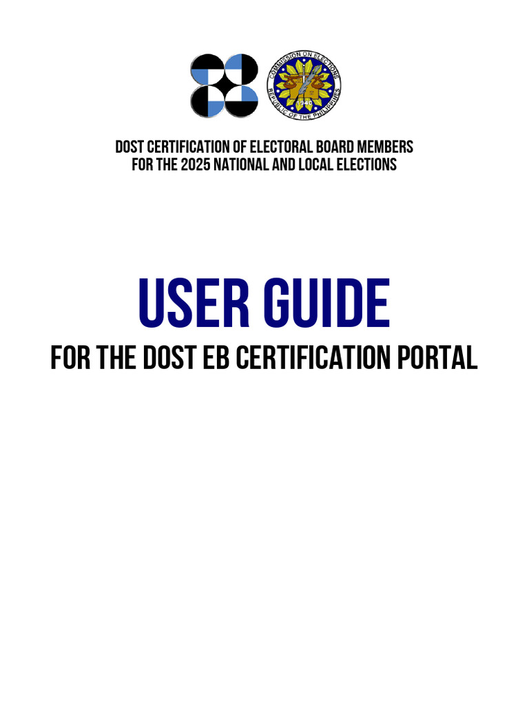 DOST EB Certification Portal User Guide 1 | PDF | Websites | Cyberspace
