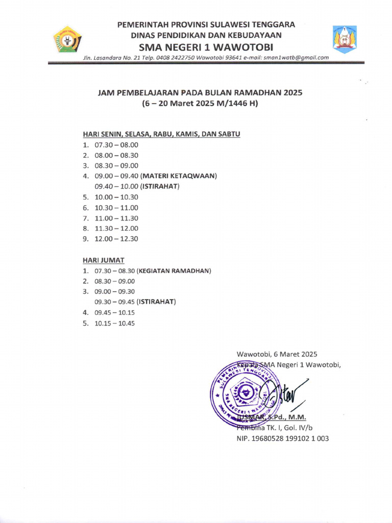 Jadwal PBM Ramadhan | PDF