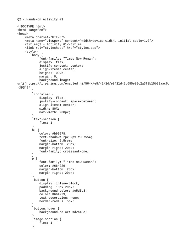 Q2 - Hands-On Activity #1 | PDF