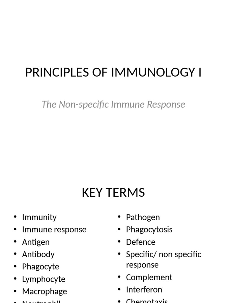 Principles of Immunology I | PDF | Inflammation | Immune System