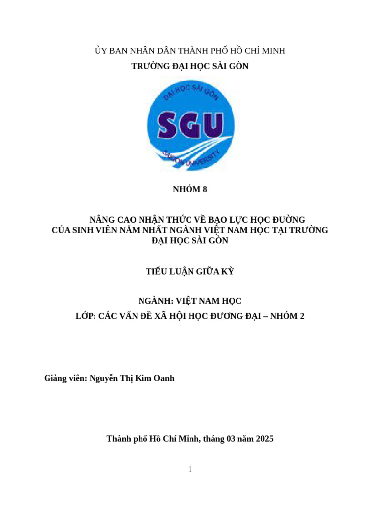 Nhóm 8 - XHH - Nhóm 2 Final | PDF