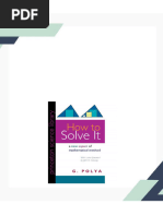 How To Solve It - George Polya PDF | PDF