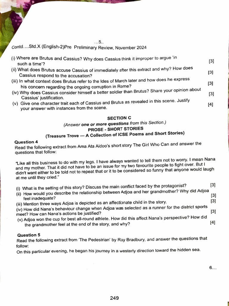 Lit Prelim Solutions Cleaned-6 | PDF | Mark Antony | Julius Caesar