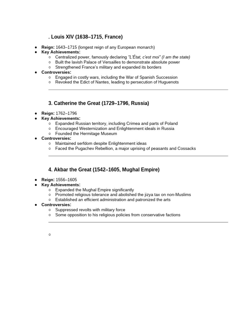 Achievements of Louis XIV | PDF