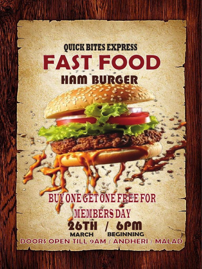 Ham Burger Poster | PDF