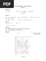 CXC CSEC Mathematics Formula Sheet | PDF