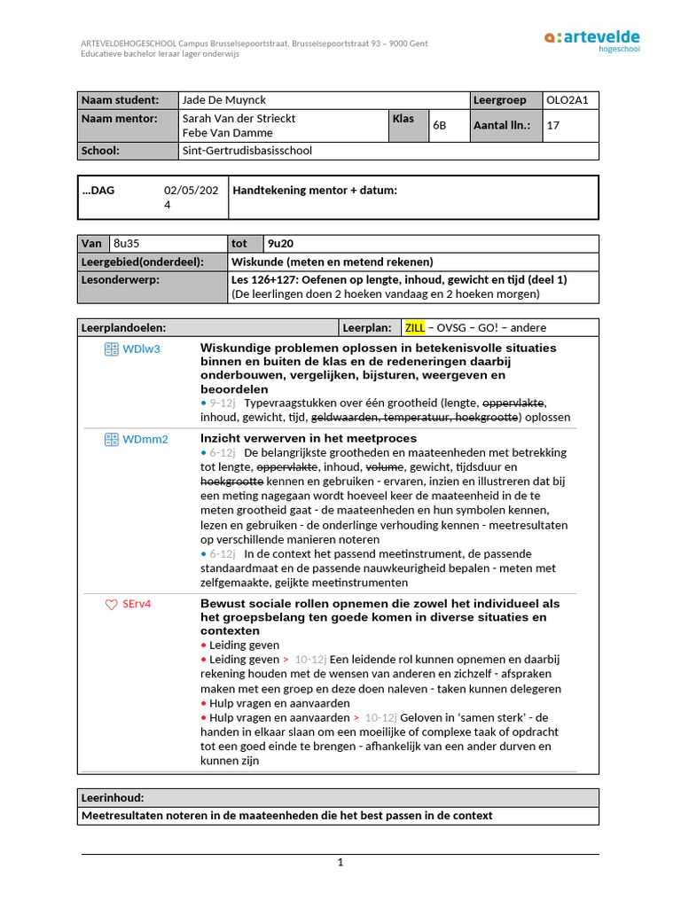 Wiskunde - Lengte - Inhoud - Gewicht - Tijd | PDF