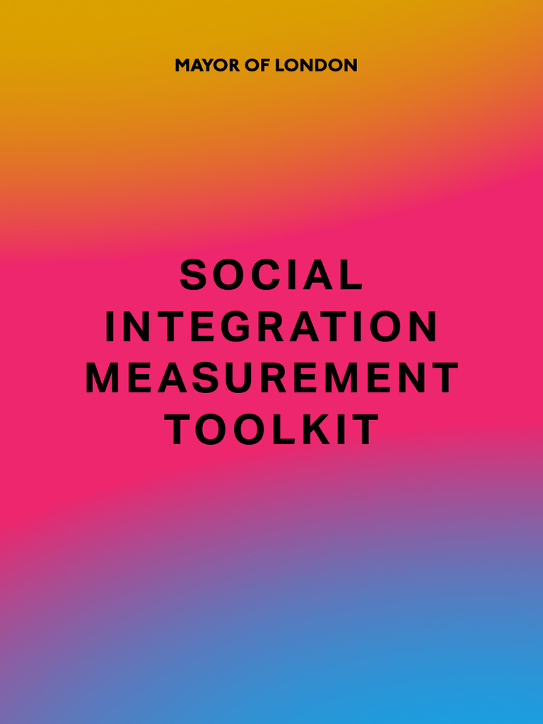 Social Integration Measurement Toolkit | PDF | Quantitative Research | Qualitative Research