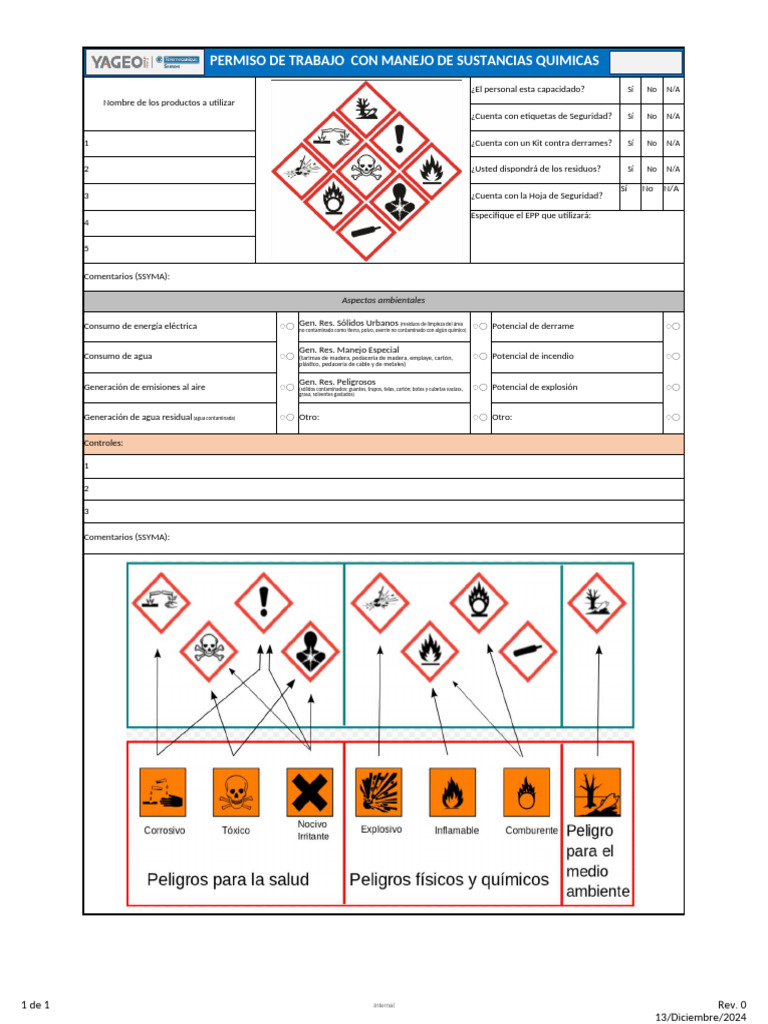 Permiso de Manejo de Sustancias Quimicas | PDF | Agua | Contaminación