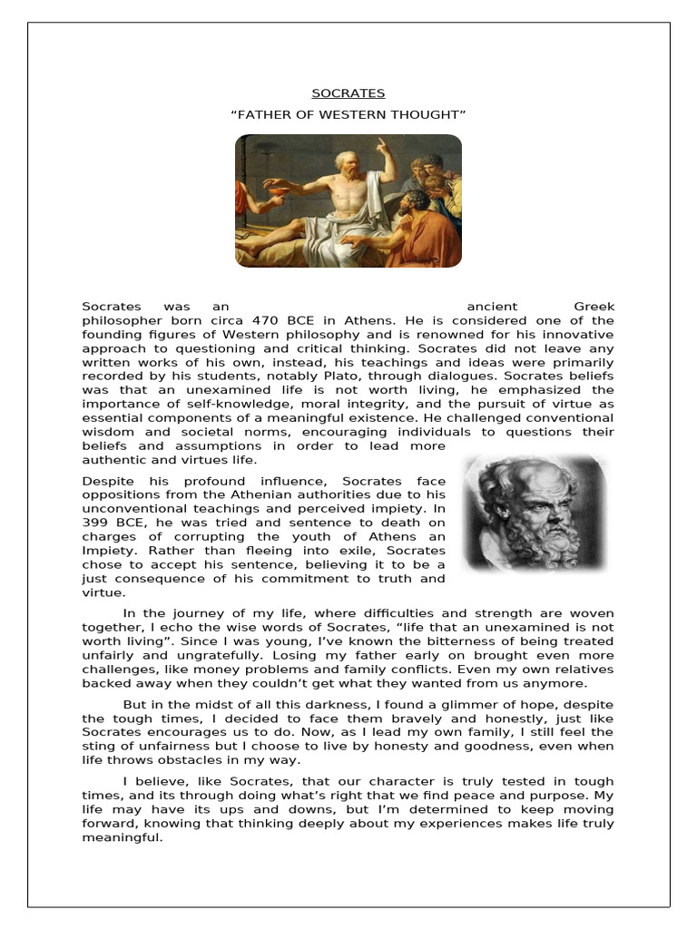 Socrates: Philosophy and Life Lessons | PDF