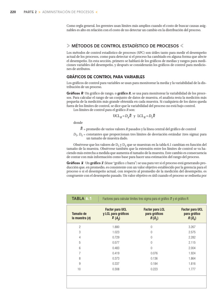 CONTROL ESTADÍSTICO DE PROCESOS - Erlibeth Semprún | PDF