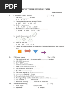 ICSE Class 4 Maths Sample Paper | PDF | Fraction (Mathematics) | Numbers