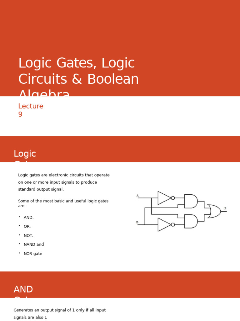 Cf 6 Logic Gates Logic Circuits Boolean Algebra Pdf Logic Gate Boolean Algebra