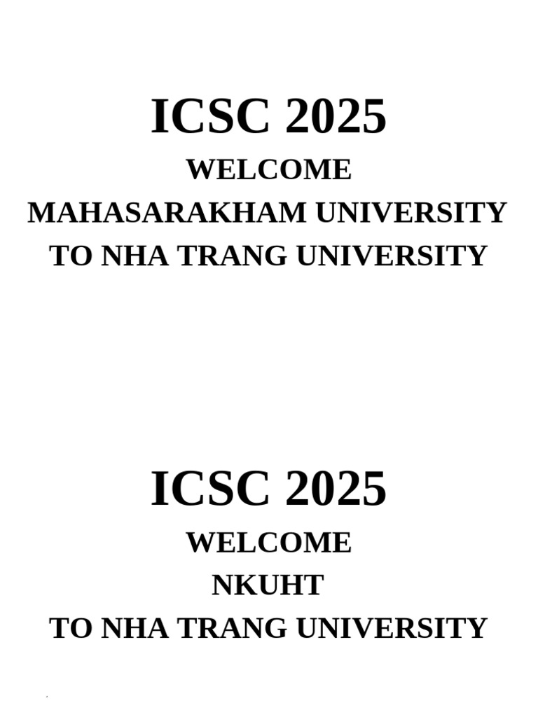 Icsc 2025 | PDF