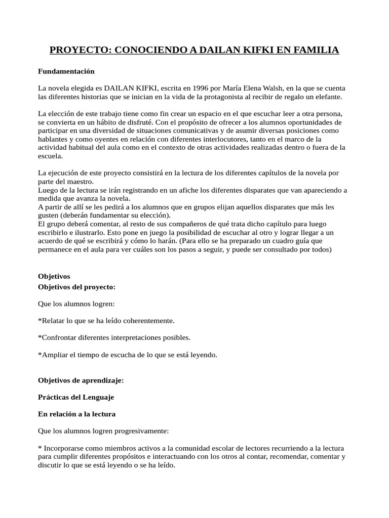 Proy. Dailan Kifki FINAL | PDF | Comunicación | Comunicación humana