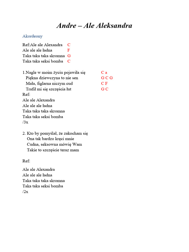 Ale Aleksandra - Andre | PDF