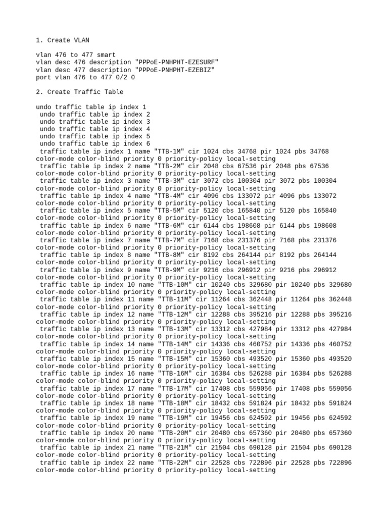 OLT Base Configuration | PDF | Computer Engineering | Internet