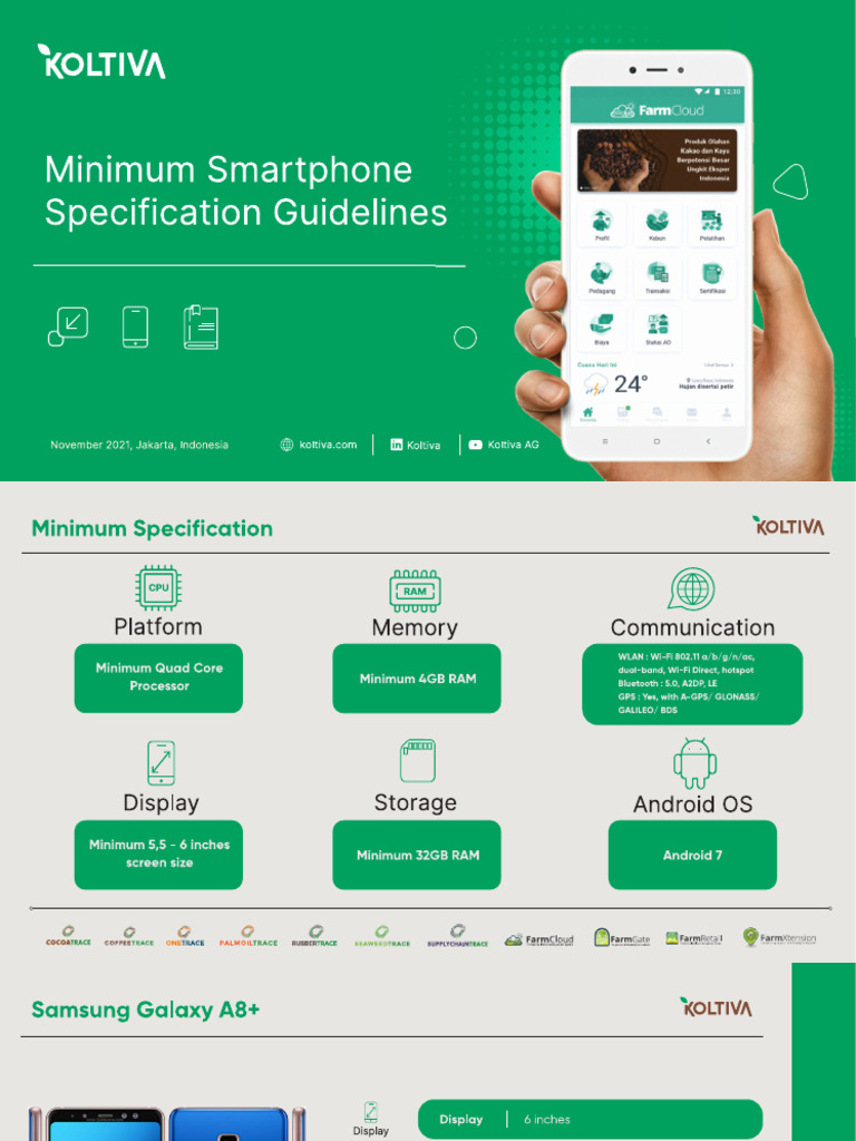 Minimum Smartphone Specification Guidelines | PDF