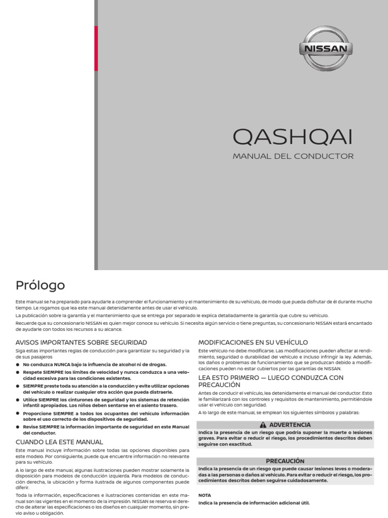 QashQai Manual | PDF | Cambiar | Airbag