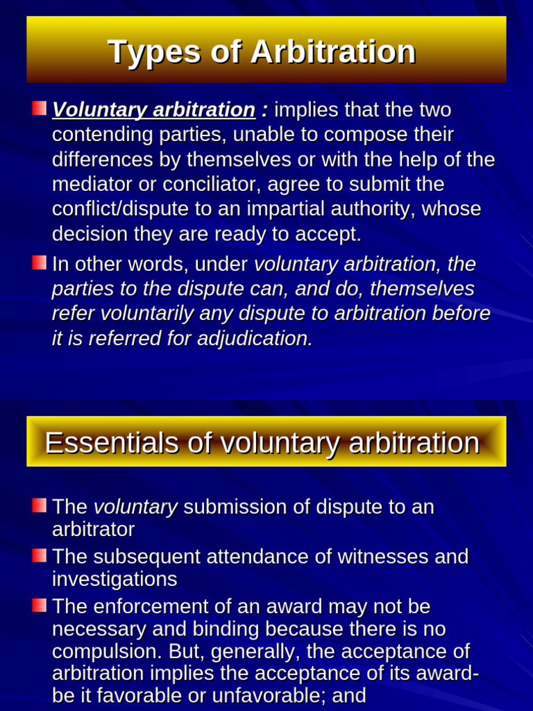 Arbitration Types | PDF