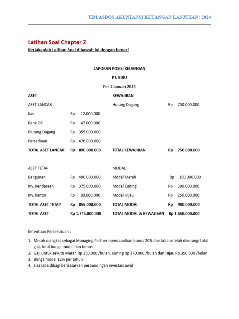 Chapter 2-Latihan Soal | PDF