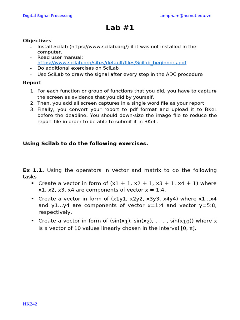 DSP2425 - Lab1 | PDF