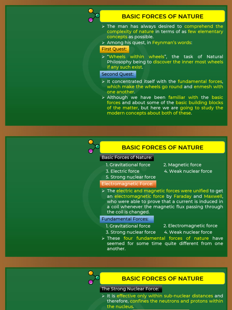 23 Basic Forces of Nature | PDF | Force | Fundamental Interaction