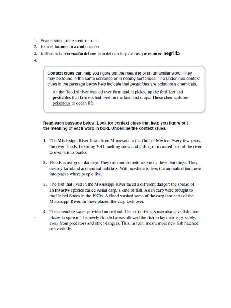 w040617 Assi#3 Context Clues | PDF