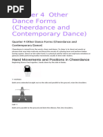 Cheerdance Hand Movements Guide | PDF | Arm