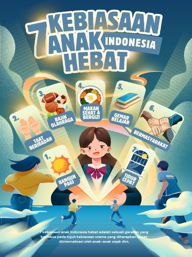 Poster 7 Kebiasaan Anak Indonesia Hebat Ilustratif Biru Dan Kuning - 20250312 - 213741 - 0000 | PDF