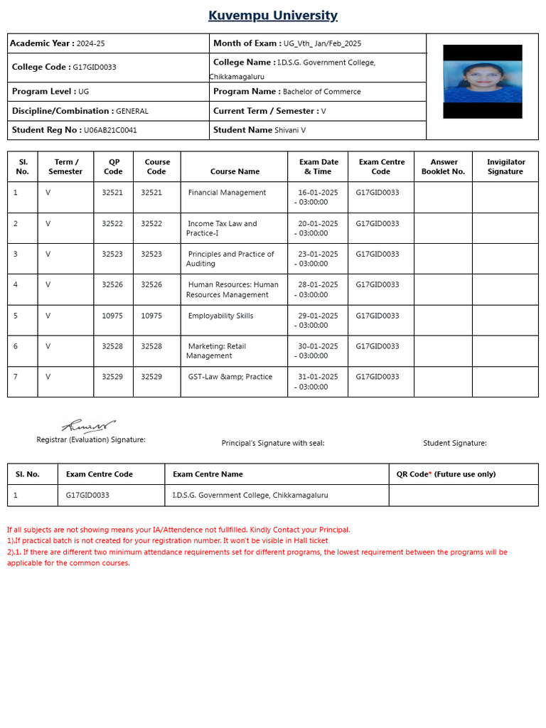Kuvempu University UG Exam Schedule 2025 | PDF | Business | Educational ...