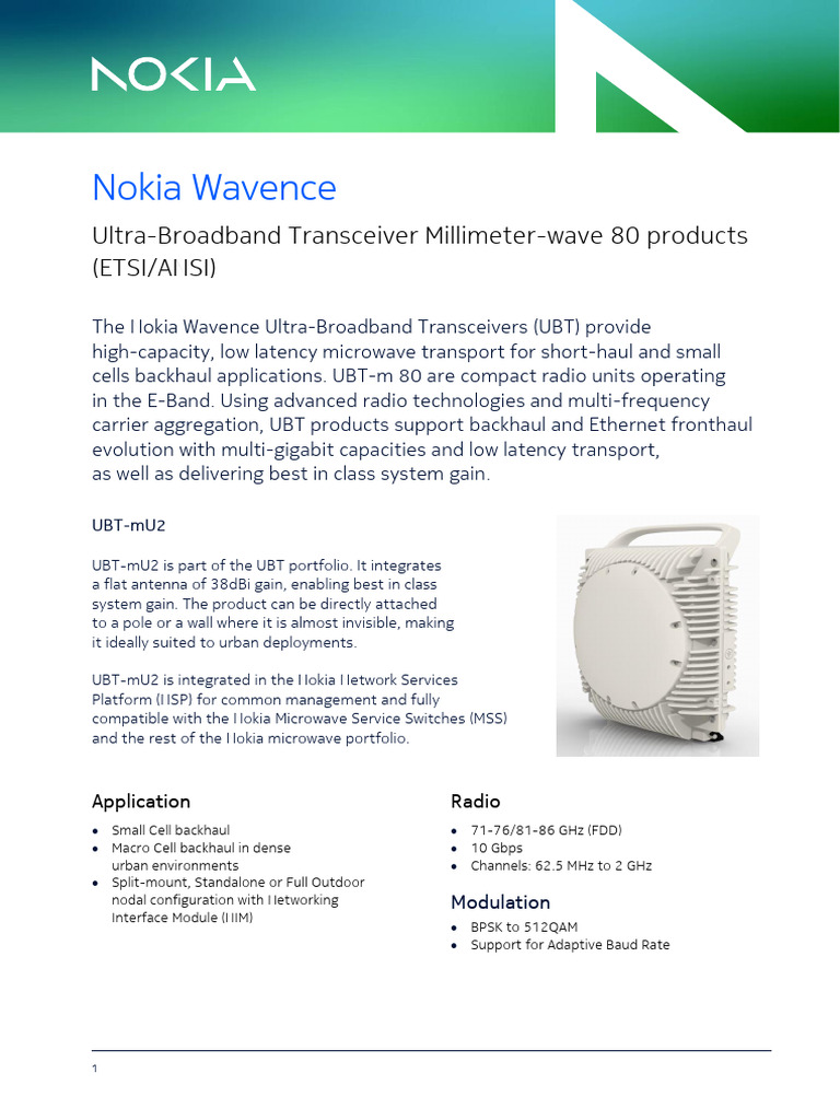 Nokia_Wavence_Datasheet_Ultra_Broadband_Transceiver_Millimeter_wave_80 ...
