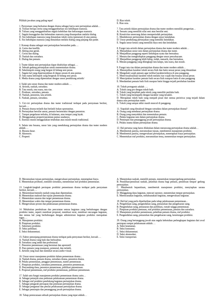 SOAL SOAL B INDO KLS 11 | PDF