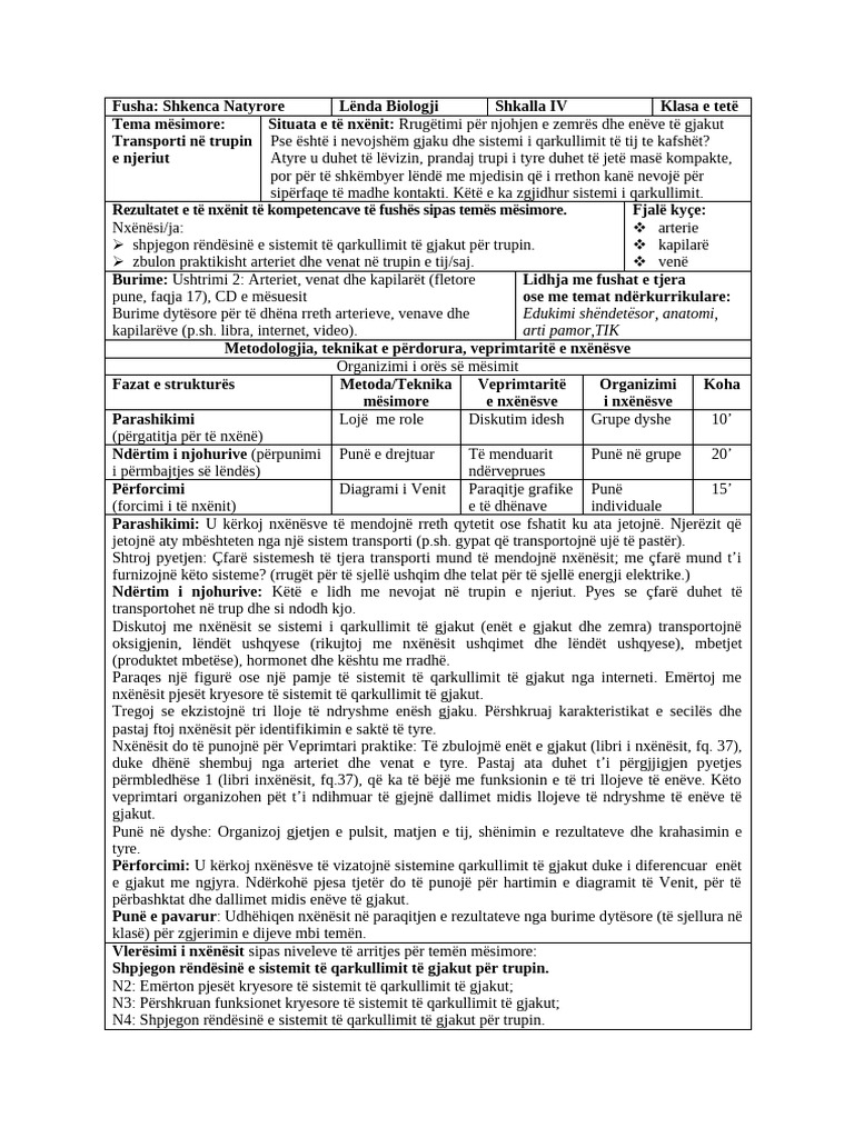 2.4 Transporti Ne Trupin e Njeriut | PDF