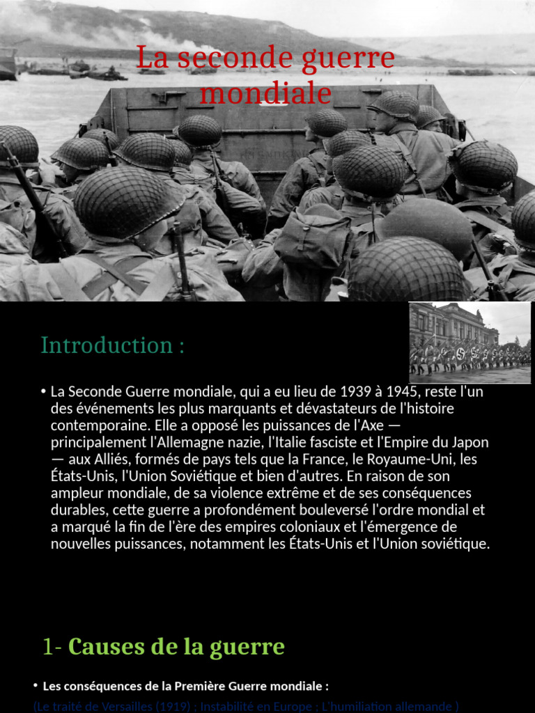 La Seconde Guerre Mondiale | PDF | Allemagne nazie | Fascisme
