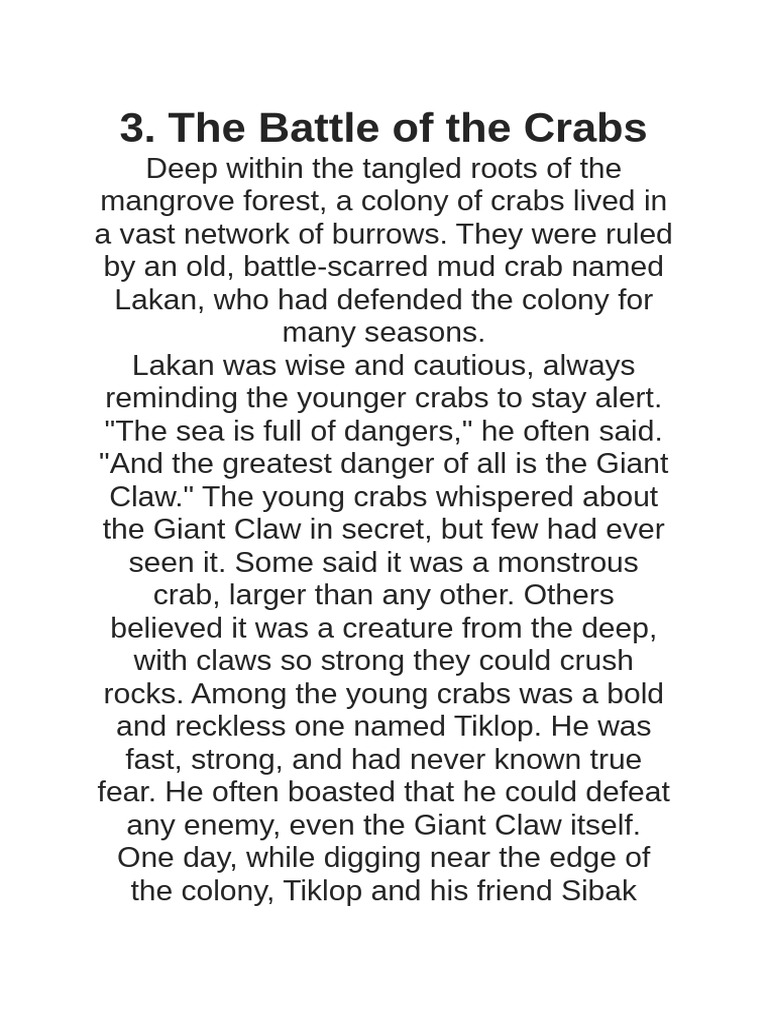 Crabs, Battle - 250312 - 224806 | PDF