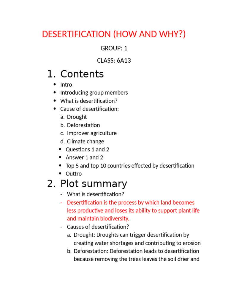 DESERTIFICATION | PDF