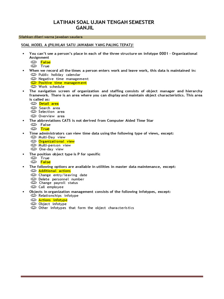 Latihan Soal UTS-Raihan Febryantama-0220233009 | PDF | Microsoft Word | Menu (Computing)