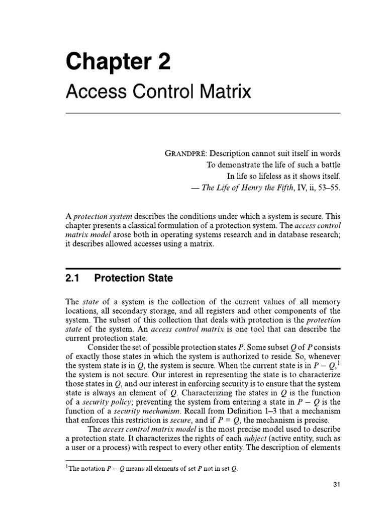 08-Access Control Matrix | PDF