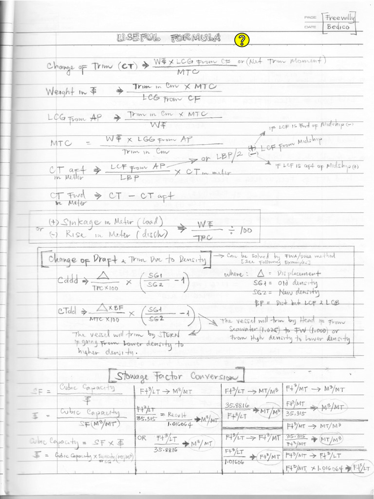 1 - Useful Formulas - Conversion | PDF