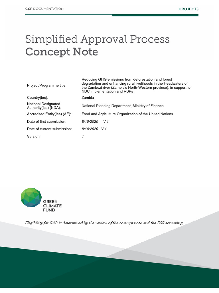 Zambia GHG Emission Reduction Project | PDF | Forest Management ...