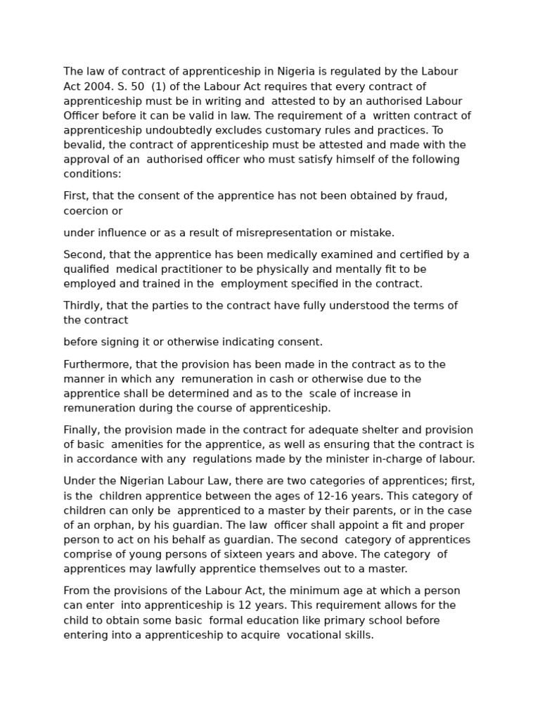 Apprentice and Common Law Employees | PDF | Apprenticeship | Employment